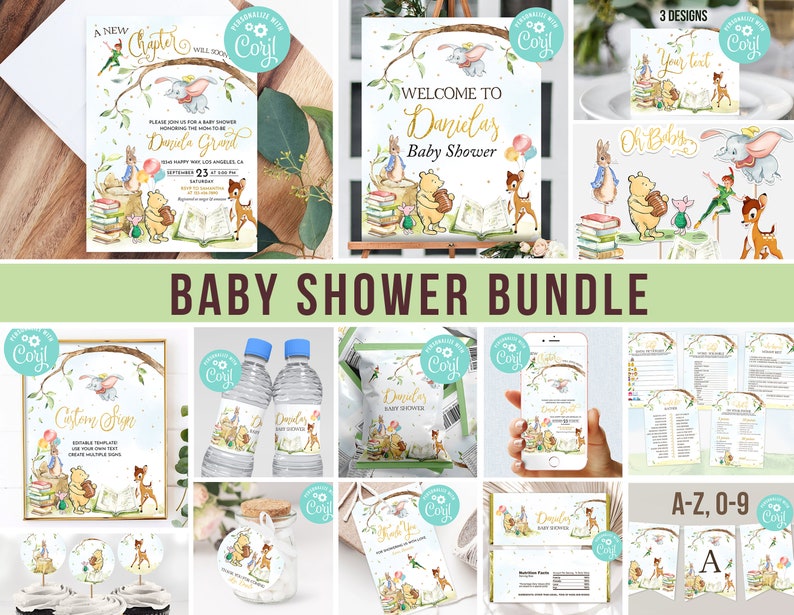 Storybook Baby Shower Party Decorations Bundle New Chapter - Etsy