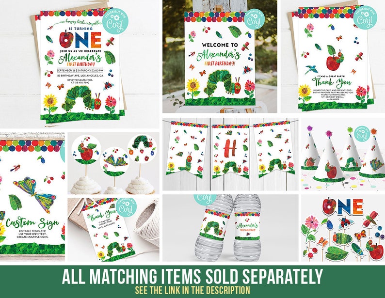 Very Hungry Caterpillar First Birthday Welcome Sign Birthday - Etsy