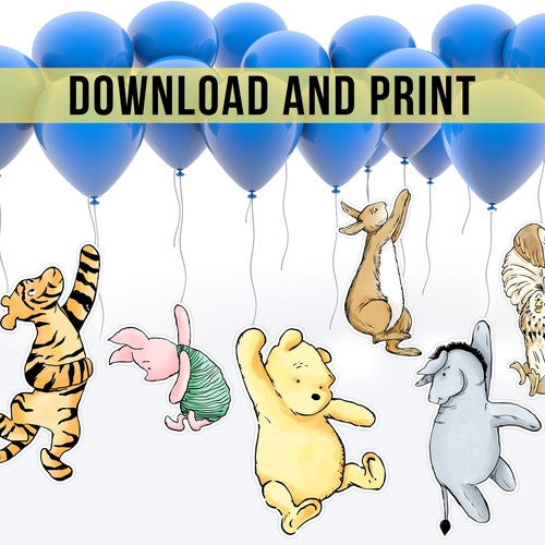 Classic Winnie the Pooh and Friends Cutout Prop Holding - Etsy