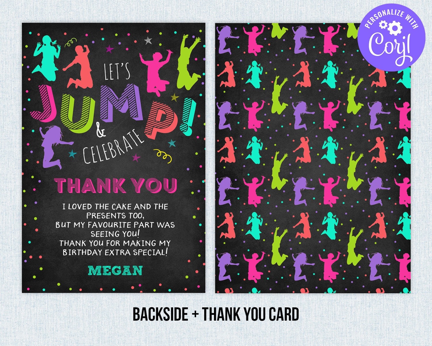 Jump Trampoline Party Birthday Invitation Girl Printable | Etsy