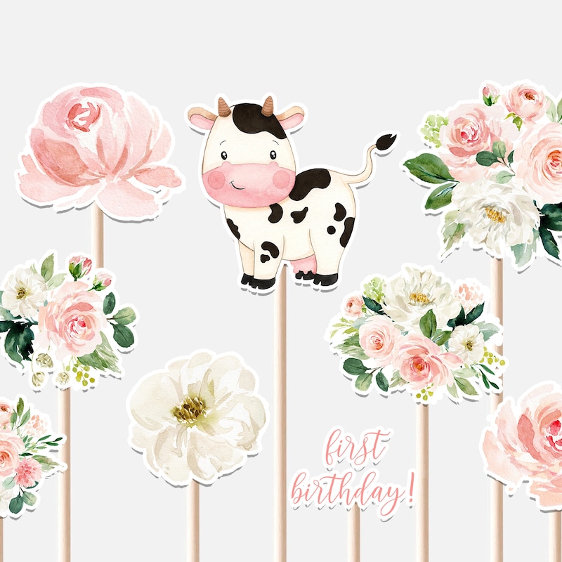 Vaca cake topper - Etsy México