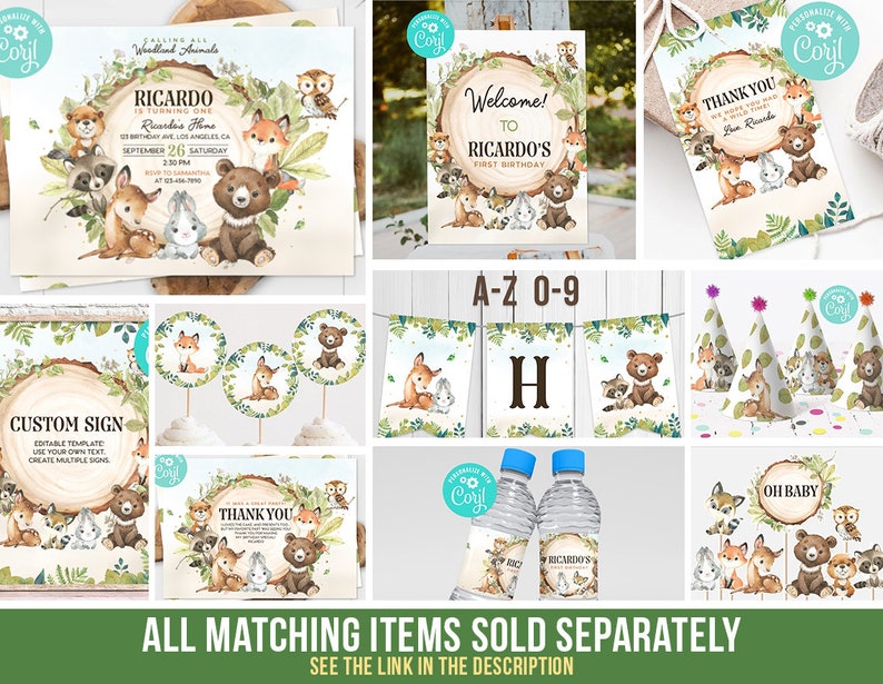 Adopt an Animal Adoption Certificate Woodland Animals First - Etsy