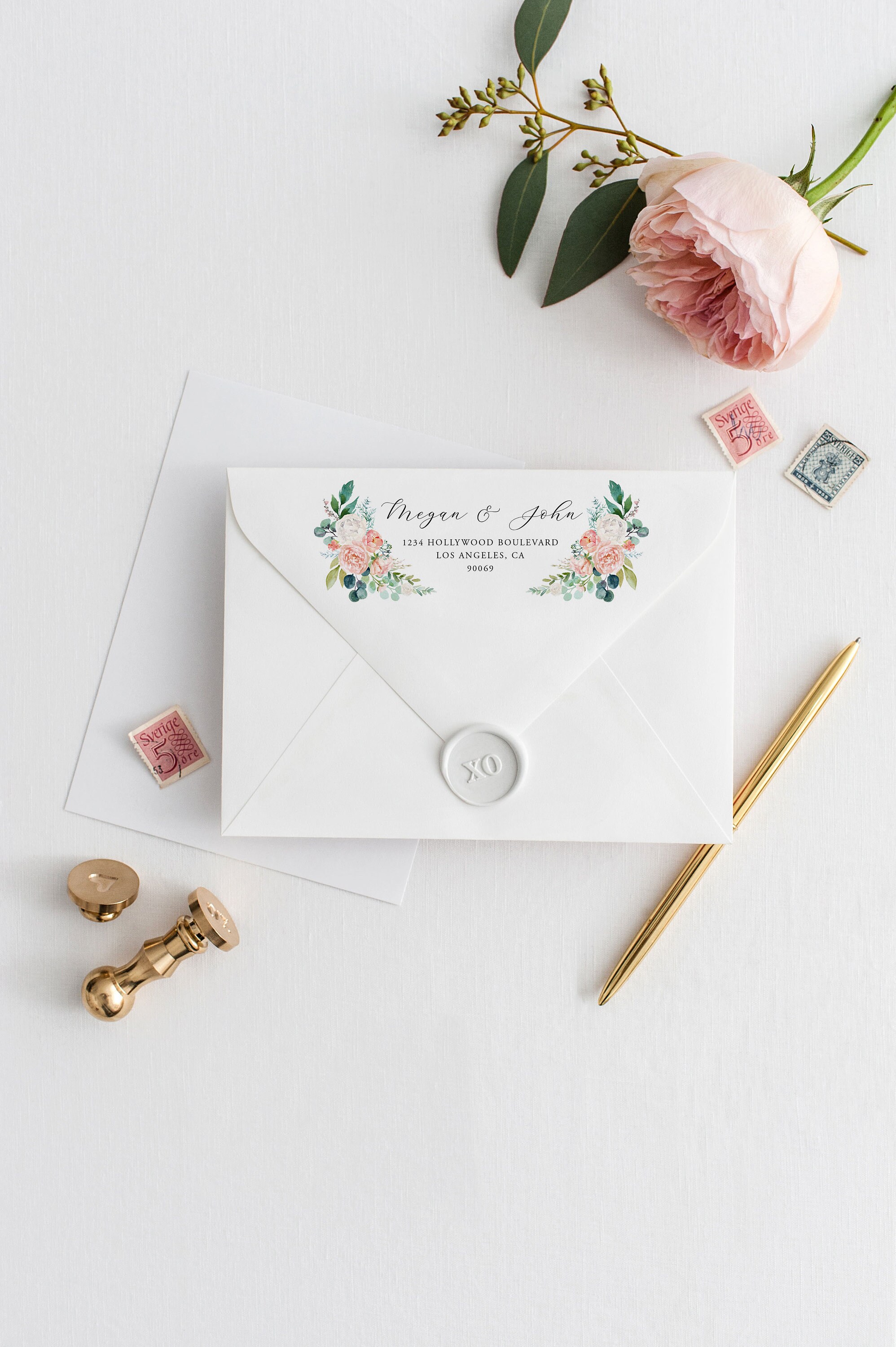 Envelope Address Weddings Editable Template Corjl Address Label ...