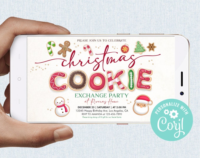 Christmas Cookie Exchange, Cookie Exchange Printables, Printable ...