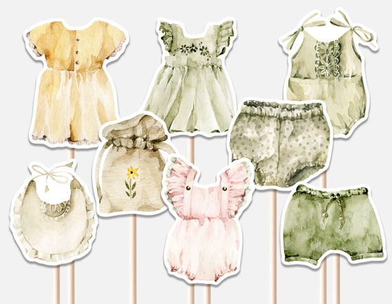 Clothesline Baby Shower Centerpieces