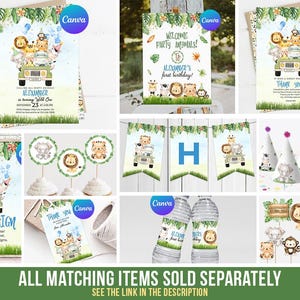 Safari First Birthday Boy Chocolate Wrapper Calling All Party Animals ...