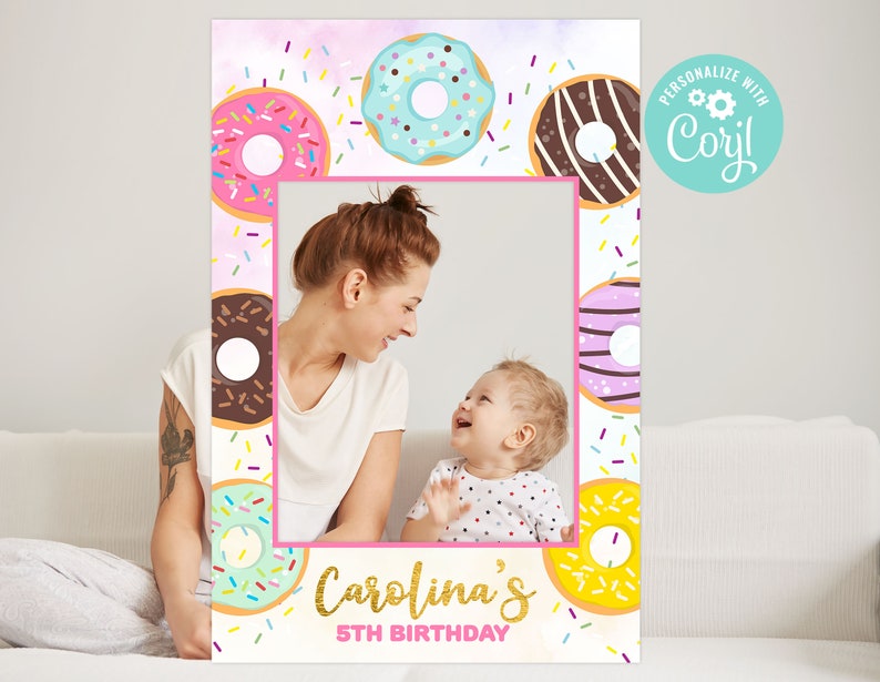 Donut Birthday Photo Booth Decor Girl Donut Miss the Sweet - Etsy