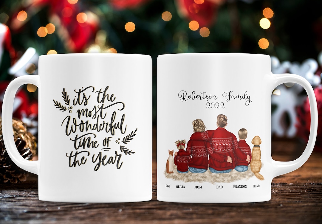 Personalized Christmas Family Mug Custom Christmas Coffee Mug ...
