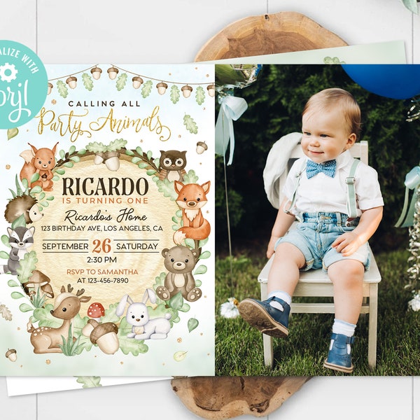 Woodland Birthday - Etsy