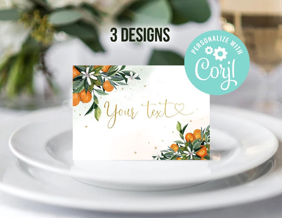 Little Cutie Baby Shower Food Labels Printable Clementine Orange Citrus ...
