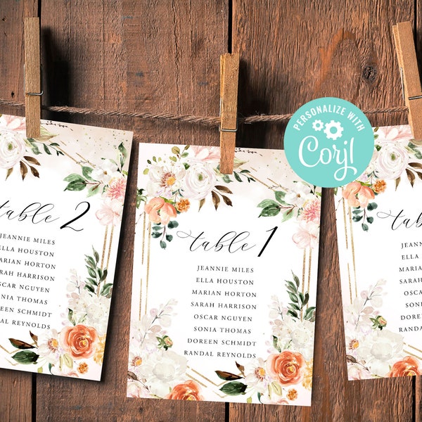 Colorful Seating Chart - Etsy