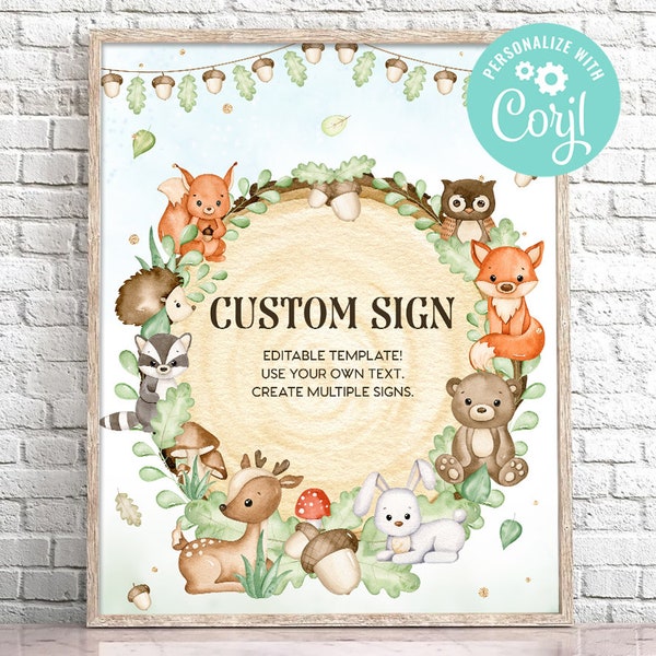 Woodland First Birthday - Etsy