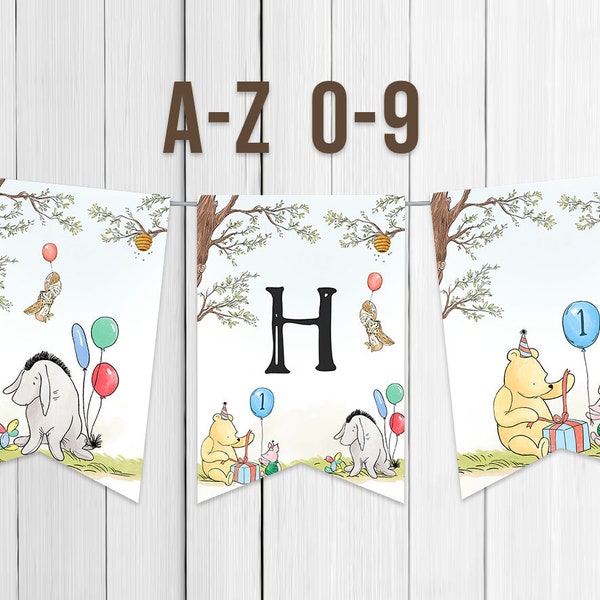 Winnie Pooh Letters - Etsy