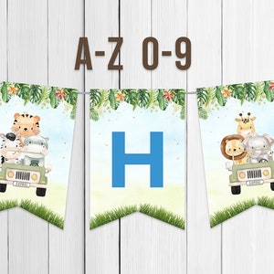 Printable Banner Letters A to Z First Birthday Boy Calling All Party ...