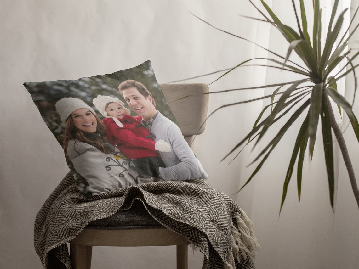 Custom Family Photo Pillow Case Picture Personalized Throw Pillow Home ...