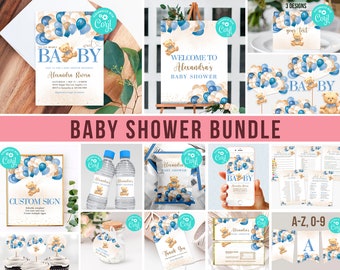 Bear Baby Shower Printable - Etsy