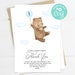 Beary 1st Birthday Thank You Card Cute Teddy Bear First Birthday Boy ...