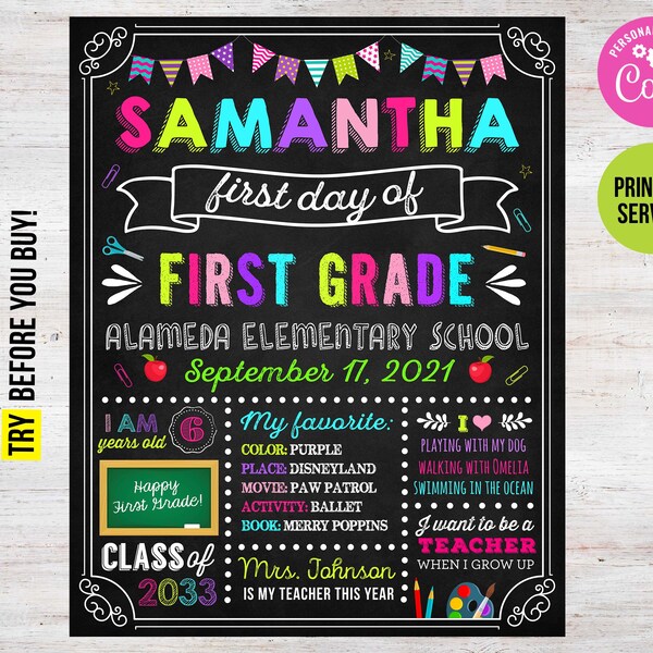 Milestone School Poster - Etsy