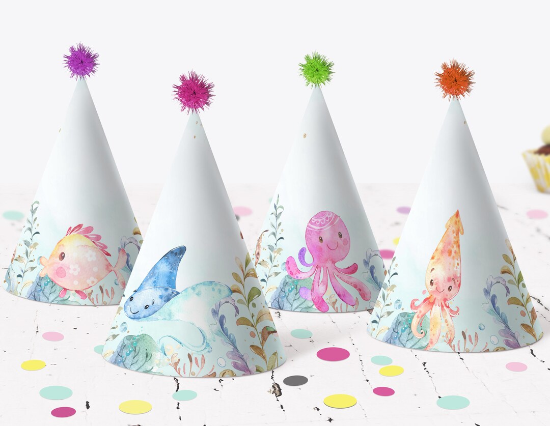 Under the Sea First Birthday Party Hat Decoration Girl Ocean Life ...