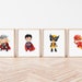 Cute Baby Superhero Nursery Wall Art Prints Boy Room Decor Poster Set ...