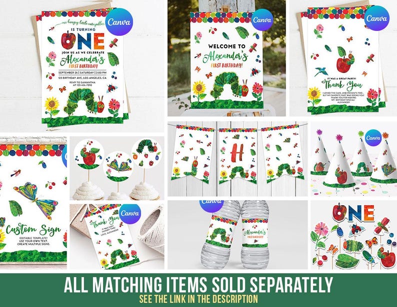 Very Hungry Caterpillar First Birthday Favor Tag Thank You Tags Gift ...