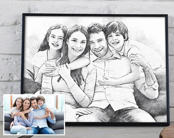 Family Photo Collage Canvas Picture, Custom Collage Wall Art ...