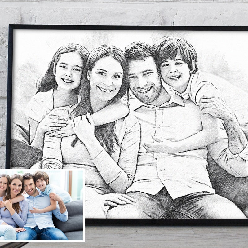 Family Sketch - Etsy