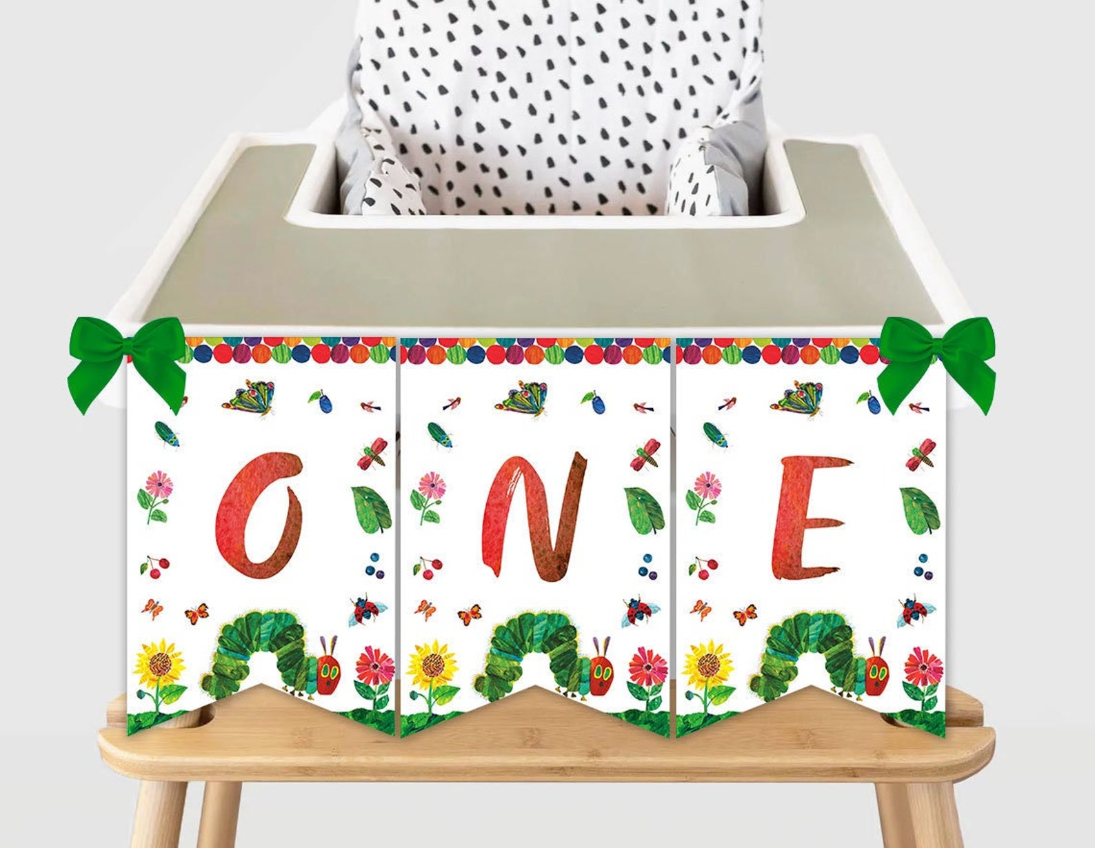 Printable High Chair ONE Birthday Banner Very Hungry - Etsy