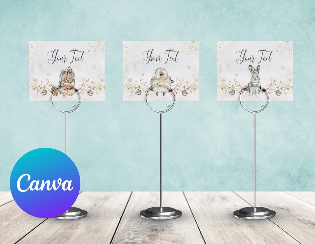 Oh Boy Baby Shower Food Labels Printable Woodland Winter Animals ...