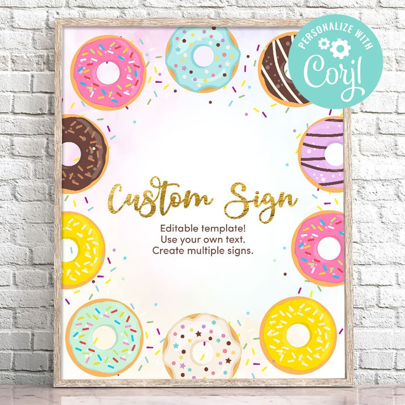 Donut Party Sign - Etsy