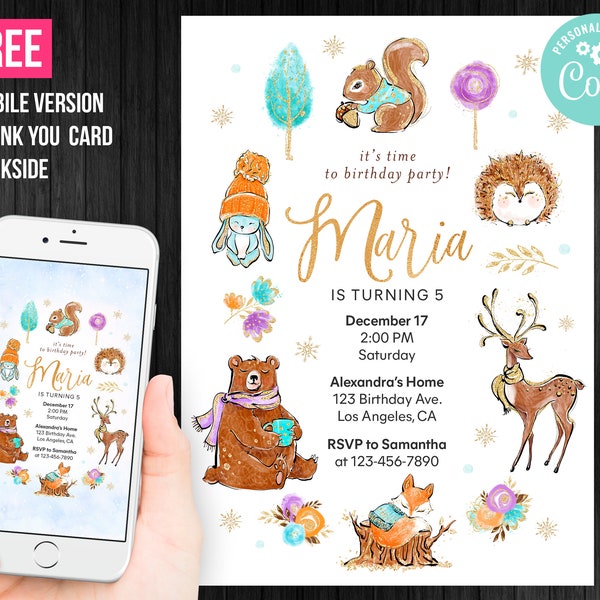 Woodland Birthday - Etsy