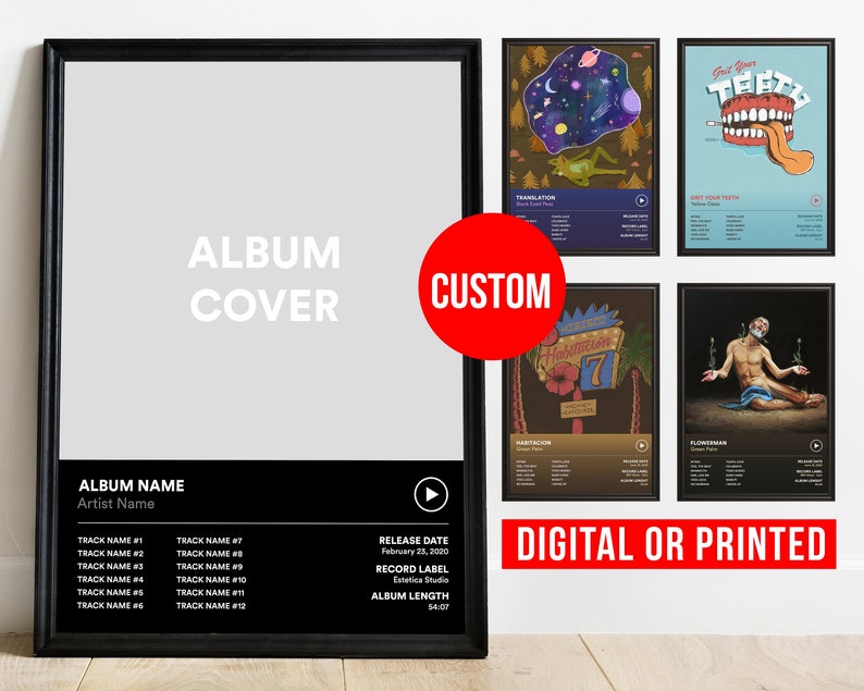 Custom Album Cover Poster Canvas Custom Wall Art Personalized - Etsy