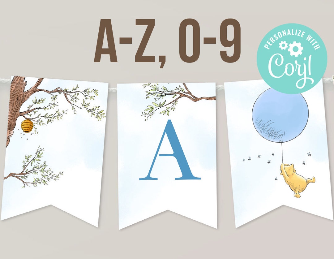 Printable Banner Letters Baby Shower Boy Decoration Classic - Etsy