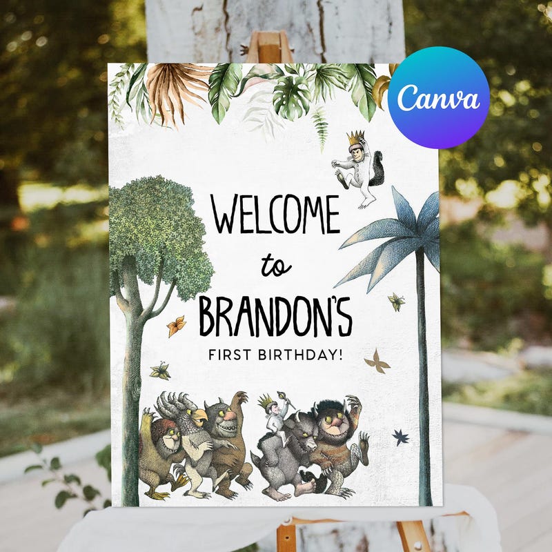 Wild One Welcome Sign - Etsy