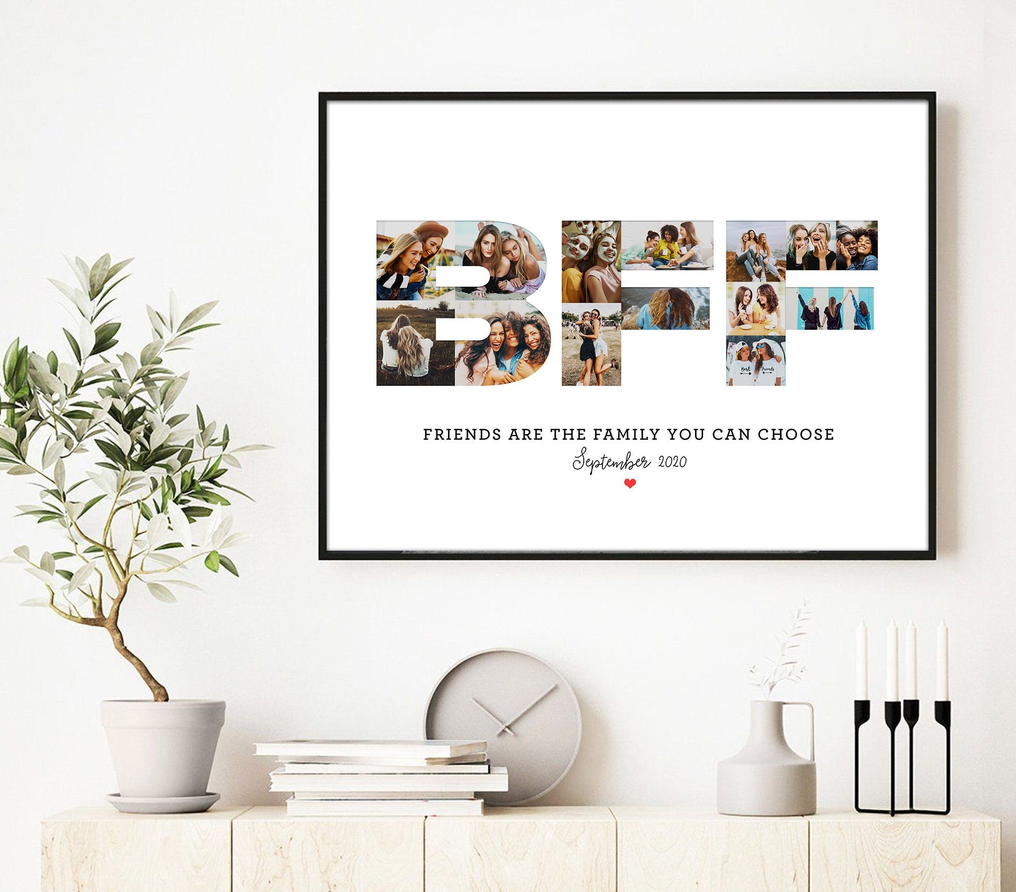 Friendship Photo Collage Best Friend Christmas Gift BFF Custom - Etsy
