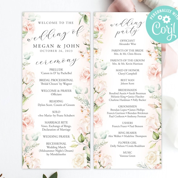 Wedding Ceremony Program - Etsy