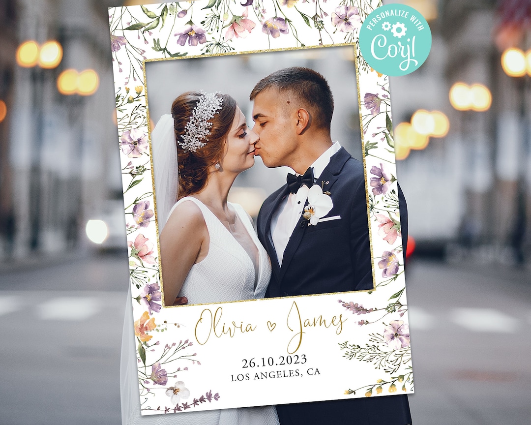 Wedding Photo Booth Frame Prop Decor Wedding Decoration Digital ...