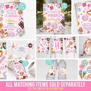 Sweet Birthday Capri Sun Labels Pink Candy Land Sweets Celebration ...