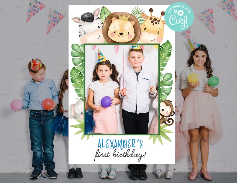 Safari First Birthday Photo Booth Decor Boy Calling All Party - Etsy