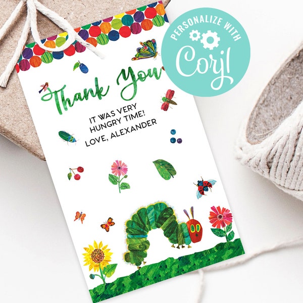 Caterpillar Tags - Etsy