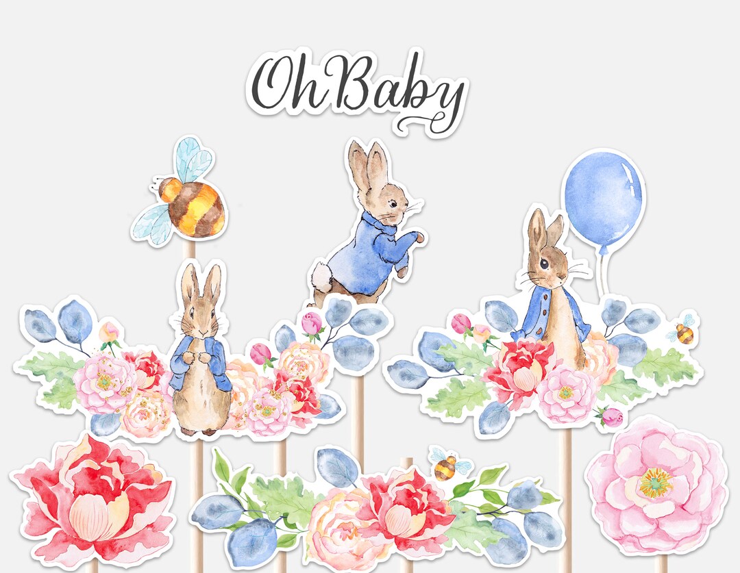 Peter Rabbit Centerpieces Baby Shower A Little Bunny is on the Way ...