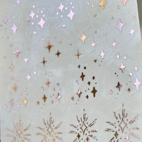 Sparkle Star Stickers - Etsy