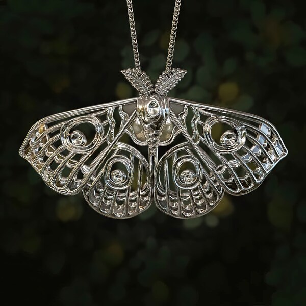 Moth Necklace - Etsy