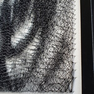 Tiger String Art, Portrait Wild Africa Animal, Wall Decor, Black and ...