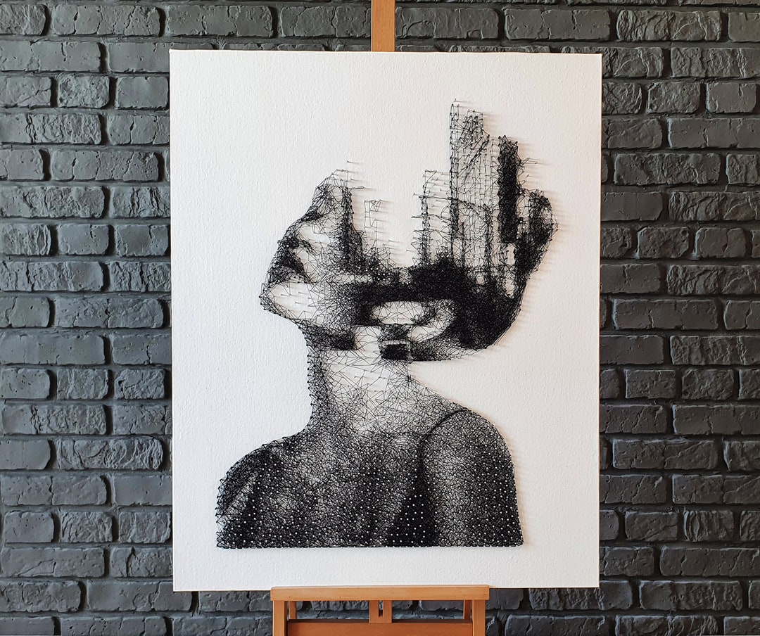 Abstract Woman String Art Lady Gift Holiday Room Decor - Etsy