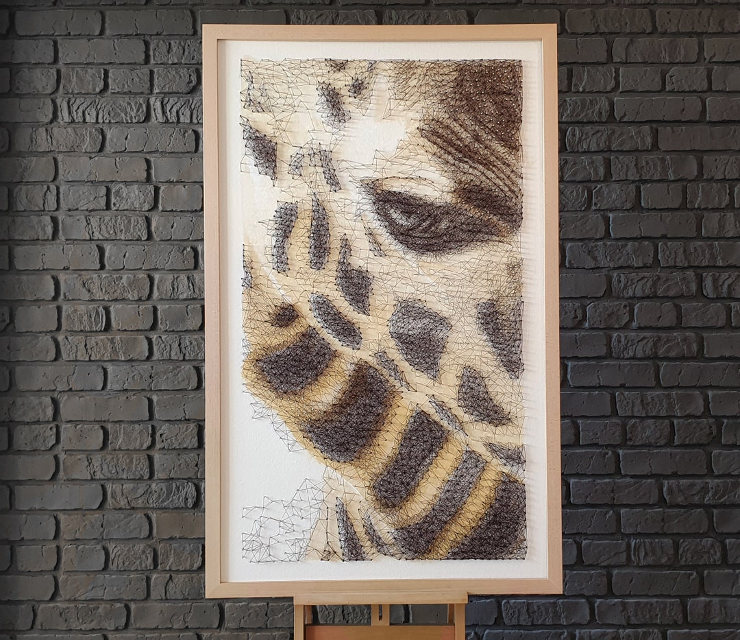Giraffe String Art, Africa Wild Animal, Home Decor Board Wall, Interior ...