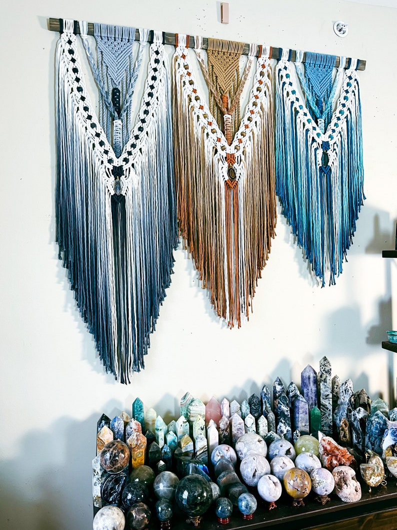 Alcyone Dip Dye Macrame Wall Hanging Boho Wall Decor Retro - Etsy