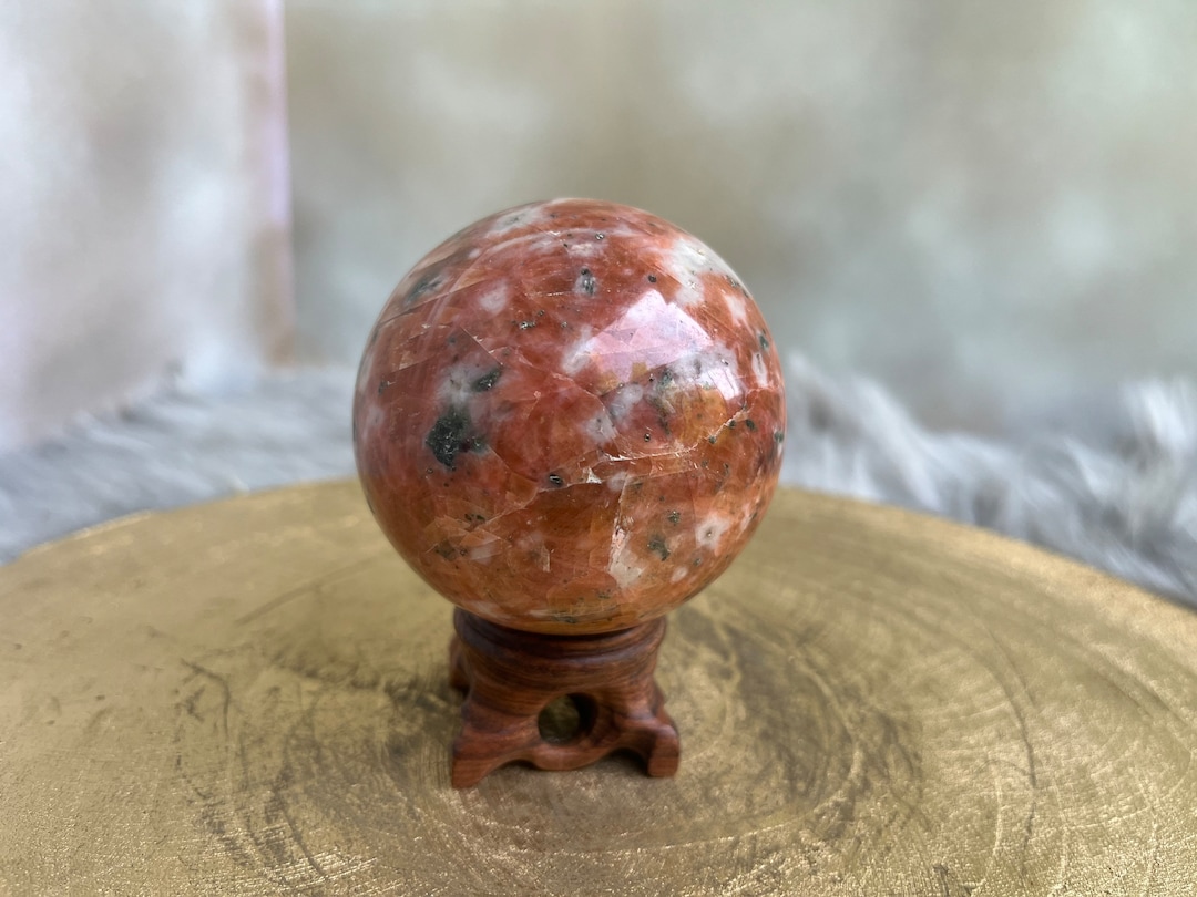 Gorgeous, Sunstone, Orange Calcite With Epidote and Tourmaline ...