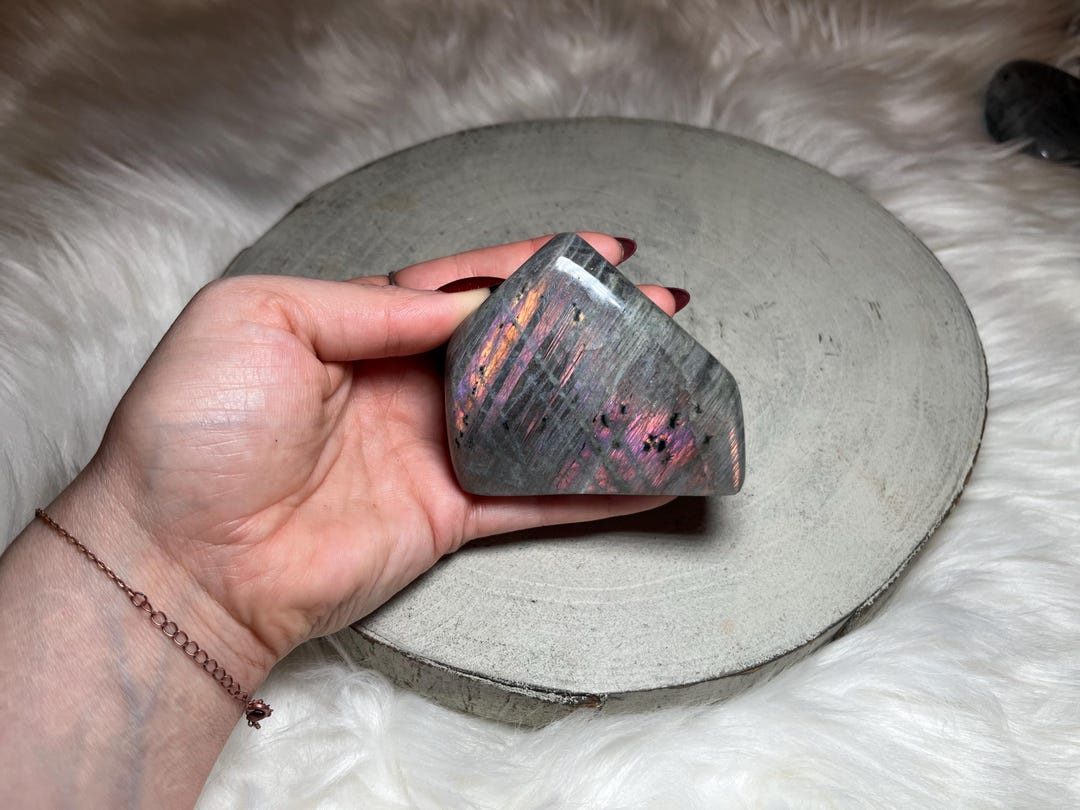 Full Pink, Orange Flash, High Quality Labradorite Freeform, Sunset ...