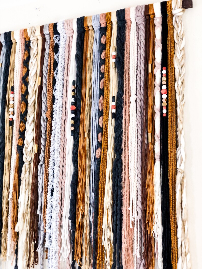 Boho Yarn Wall Hanging Boho Tapestry Boho Wall Decor Fiber - Etsy